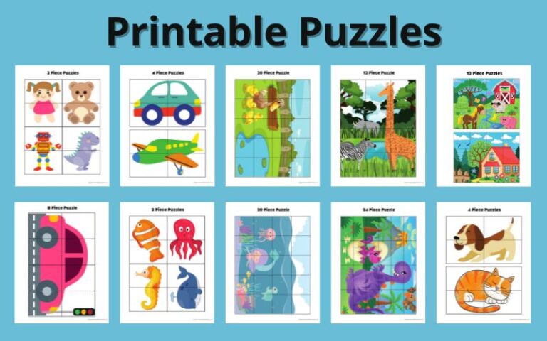 30 Unique Printable Picture Puzzles for Your Little Ones - Meredith Plays