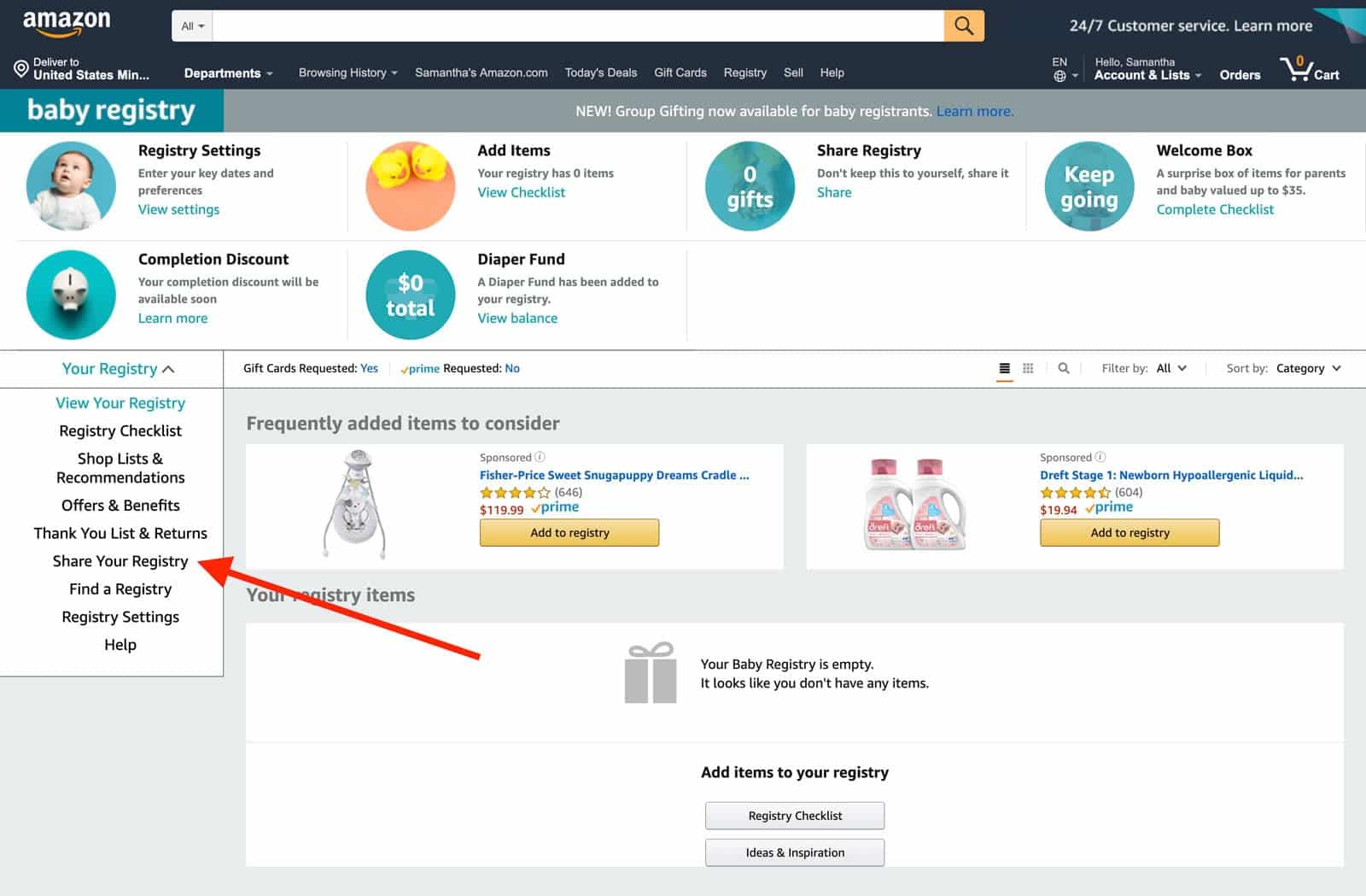Creating a Amazon Baby Registry: A Step-By-Step Guide - Meredith Plays