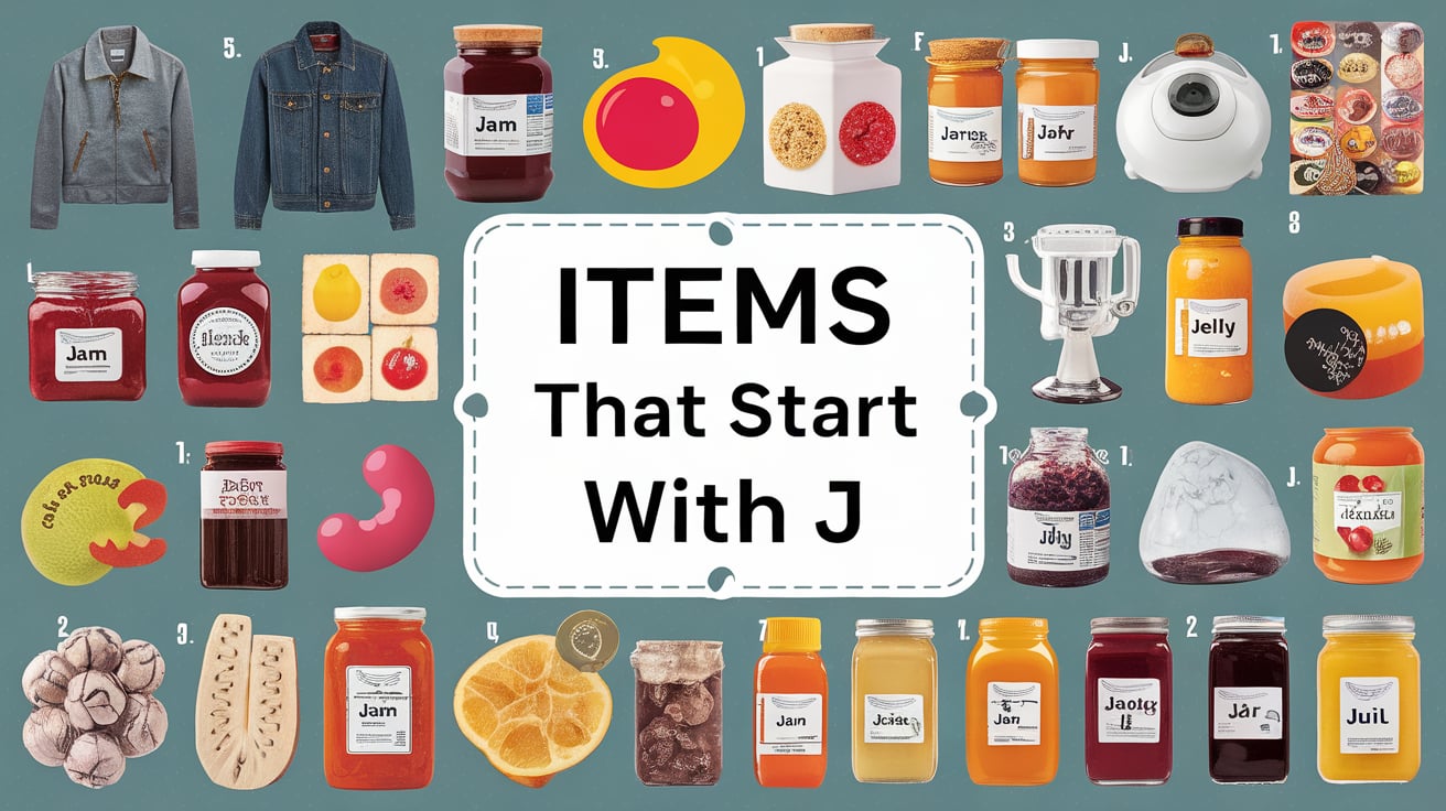 A Comprehensive List of 120 Items that Start with J - Meredith Plays