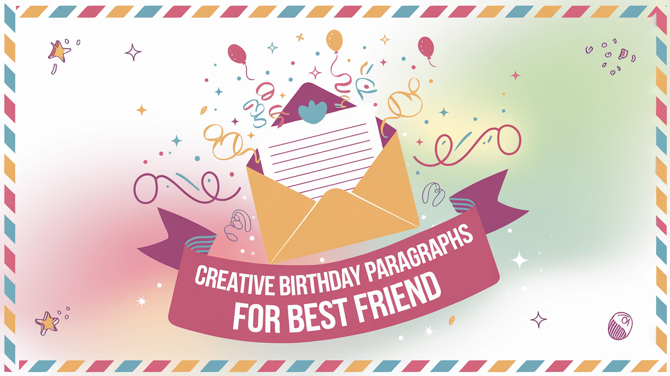 146 Sweet & Creative Birthday Paragraphs for Best Friend - Meredith Plays