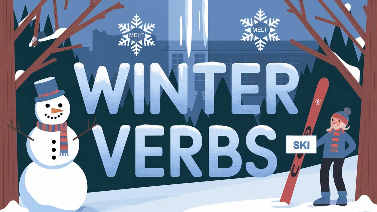 75+ Common Winter Verbs and Their Meanings - Meredith Plays