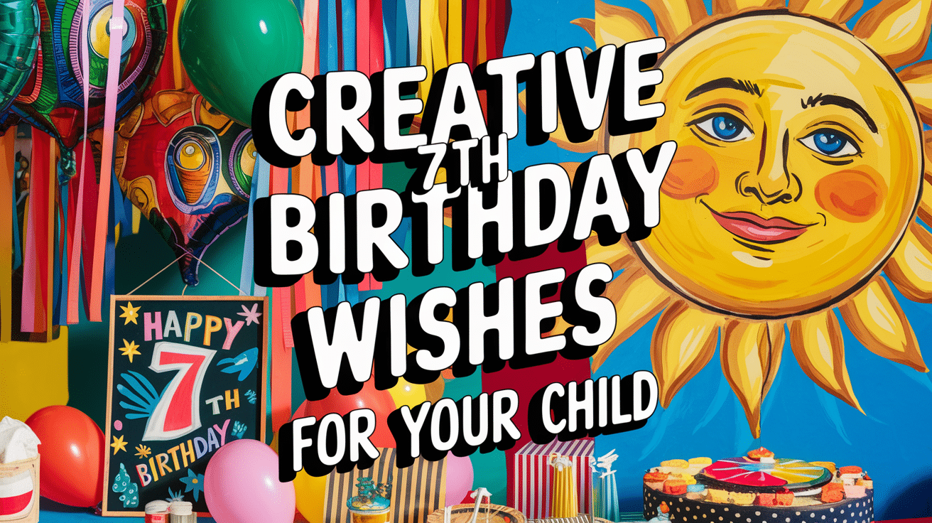 231 Creative 7th Birthday Wishes for Your Child - Meredith Plays