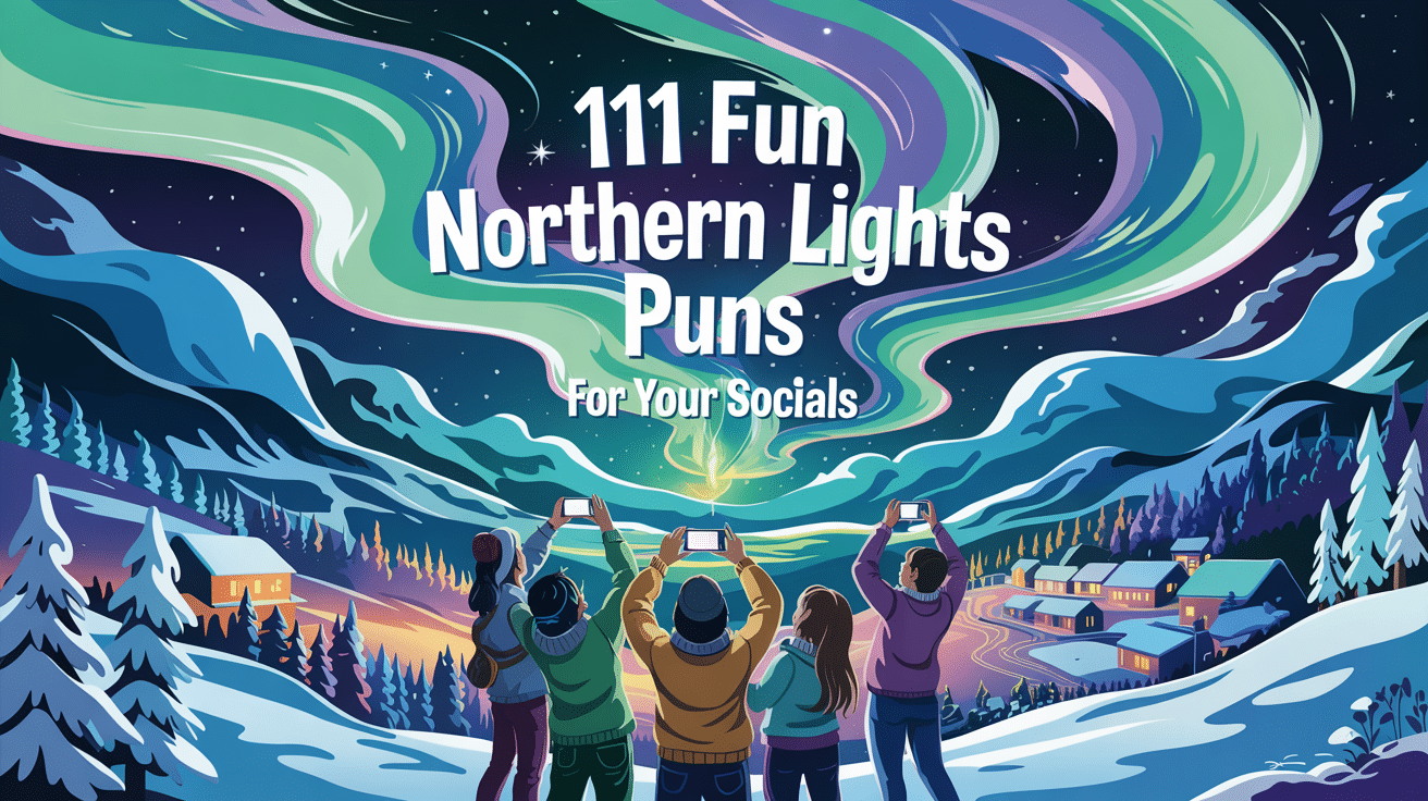 111 Fun Northern Lights Puns for Your Socials - Meredith Plays