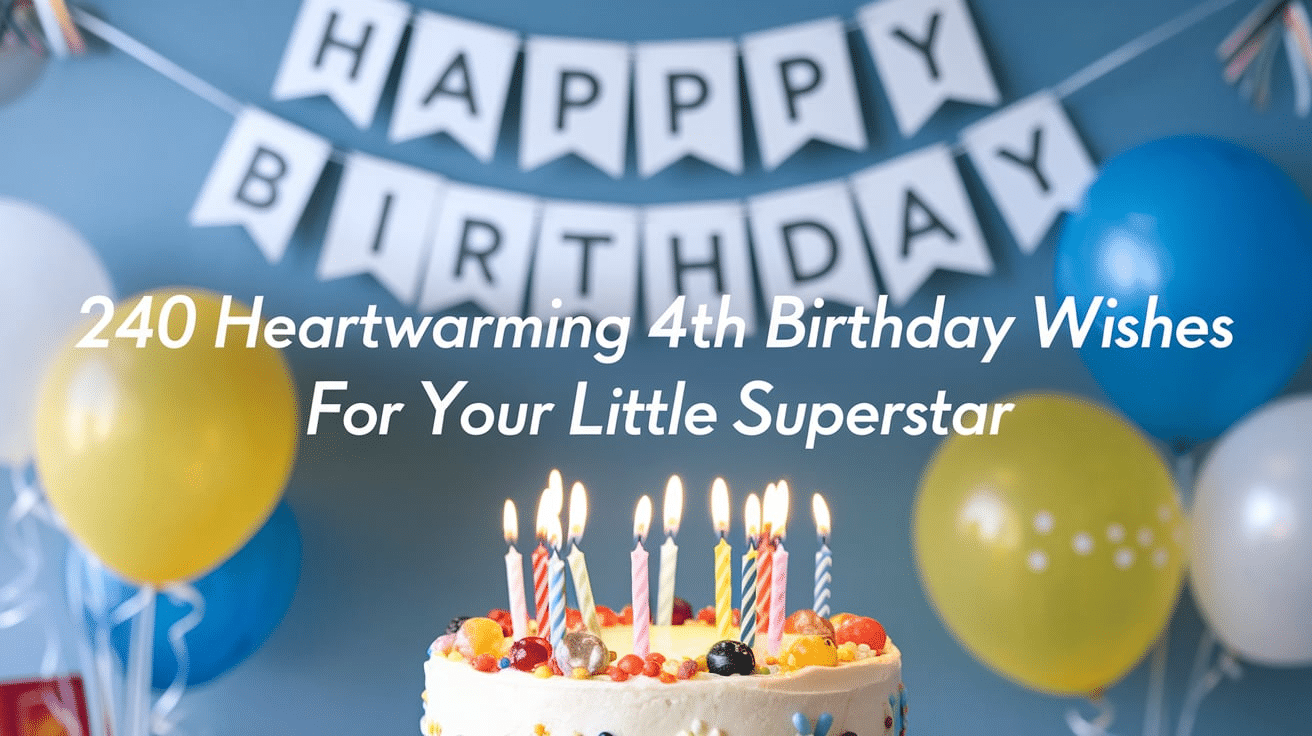 239 Heartwarming 4th Birthday Wishes for Your Little Superstar ...