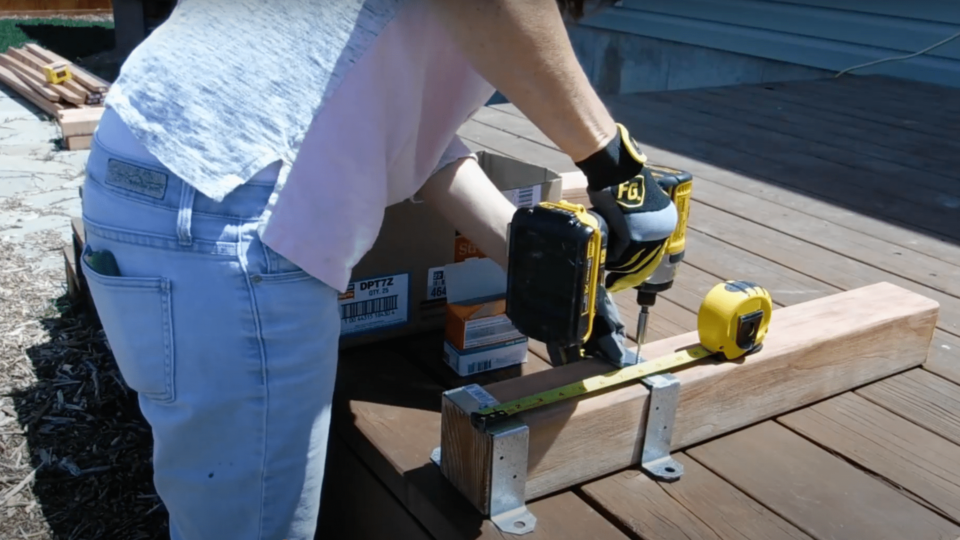 DIY Tutorial: How To Build a Deck Bench with Backrest - Meredith Plays