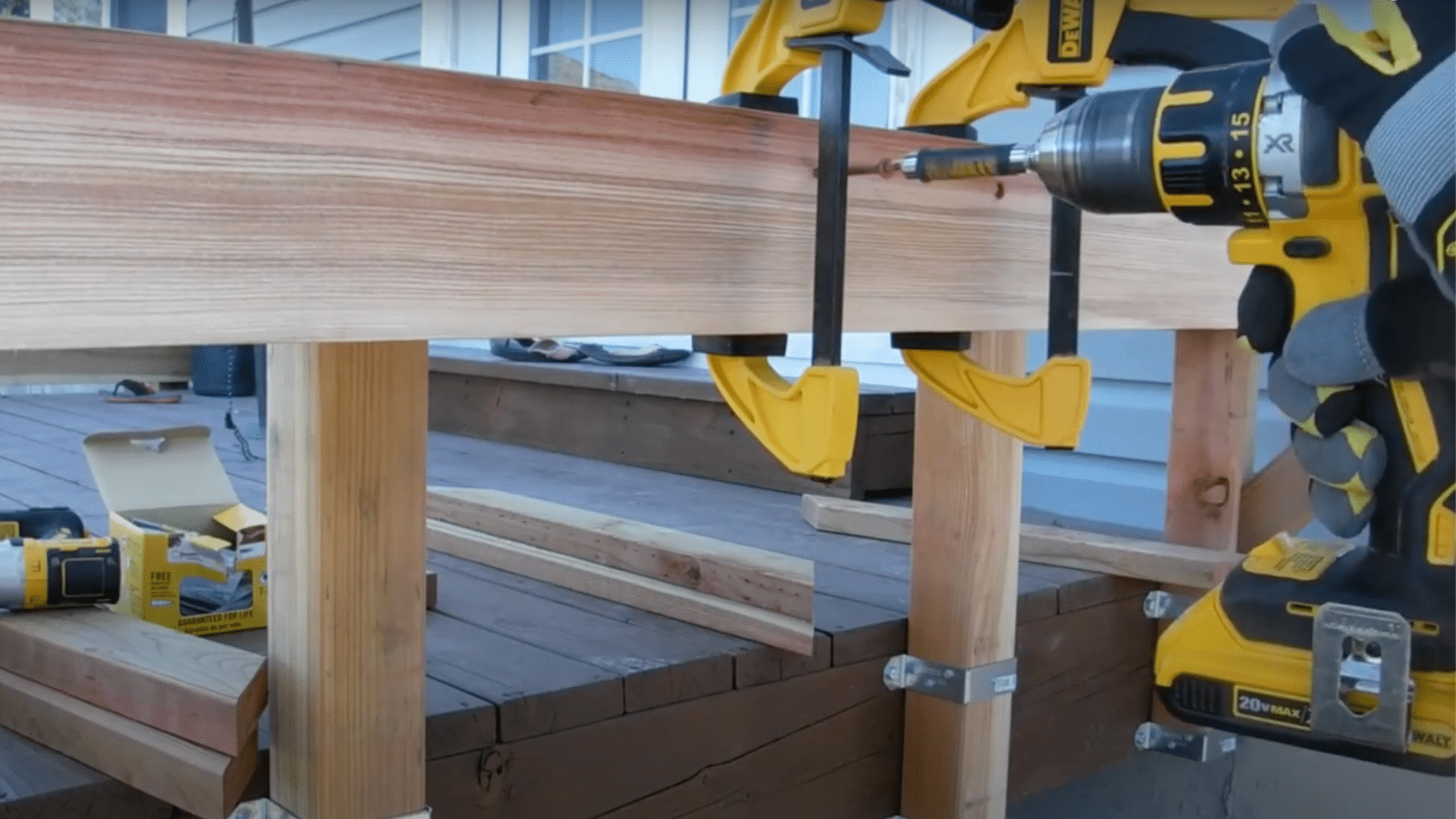 DIY Tutorial: How To Build a Deck Bench with Backrest - Meredith Plays