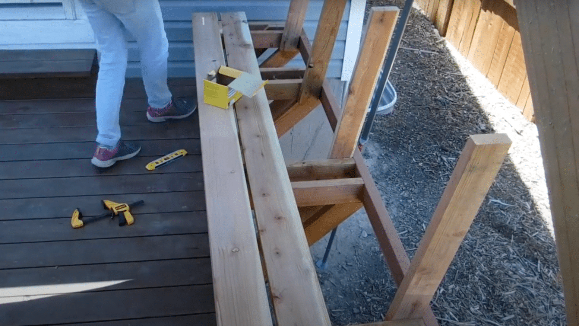 DIY Tutorial: How To Build a Deck Bench with Backrest - Meredith Plays
