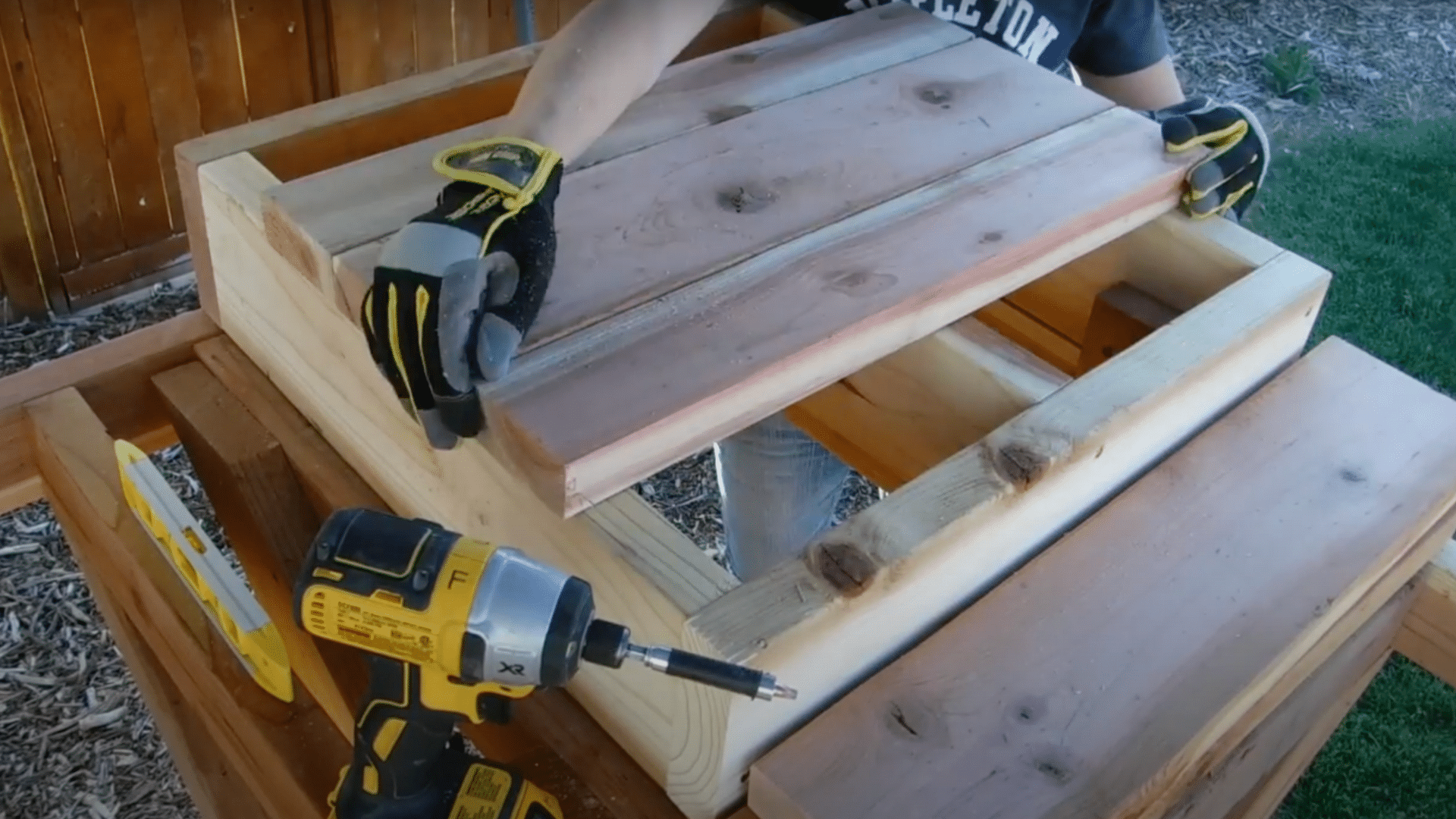 DIY Tutorial: How To Build a Deck Bench with Backrest - Meredith Plays